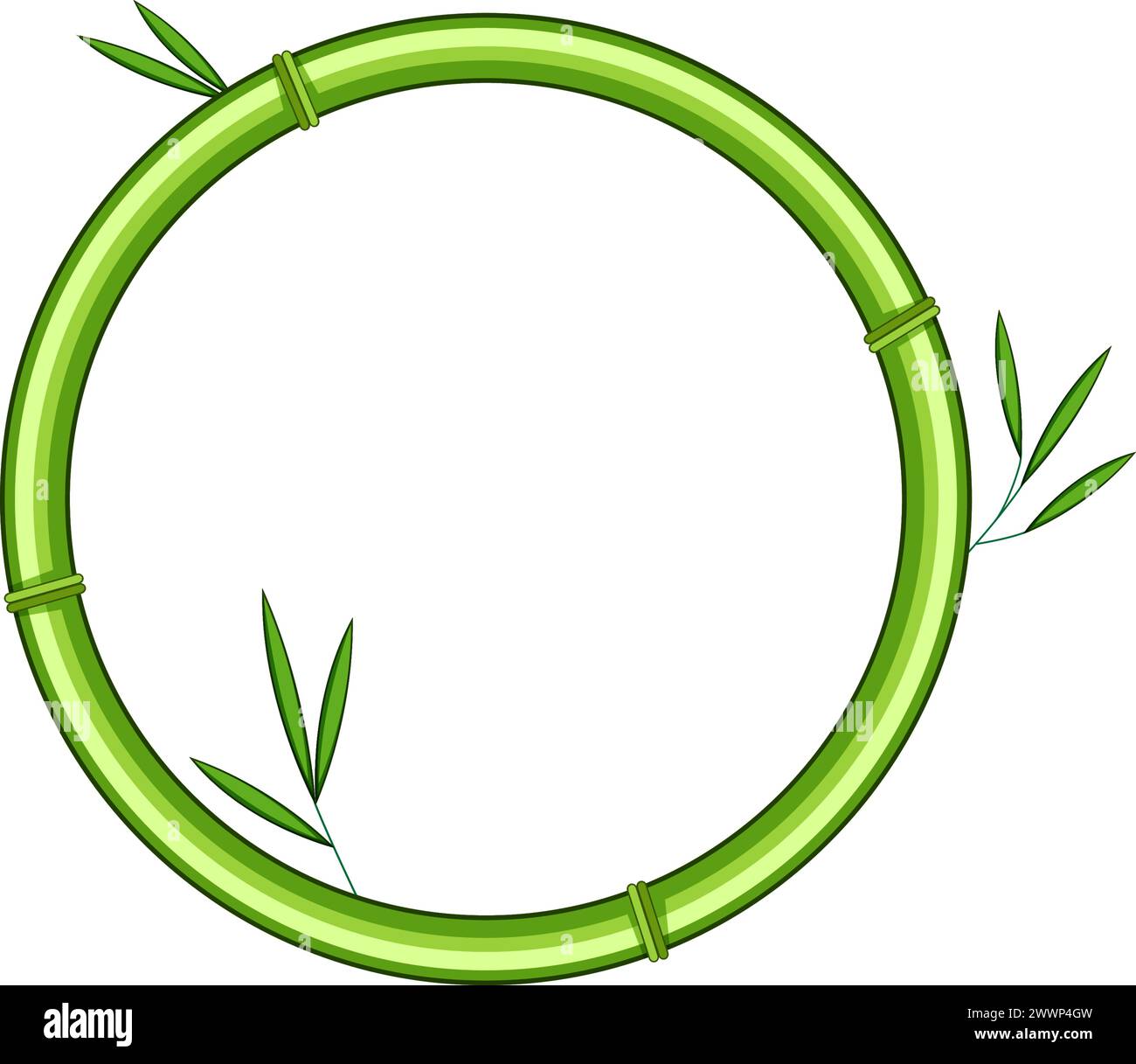 border bamboo frame cartoon vector illustration Stock Vector Image ...