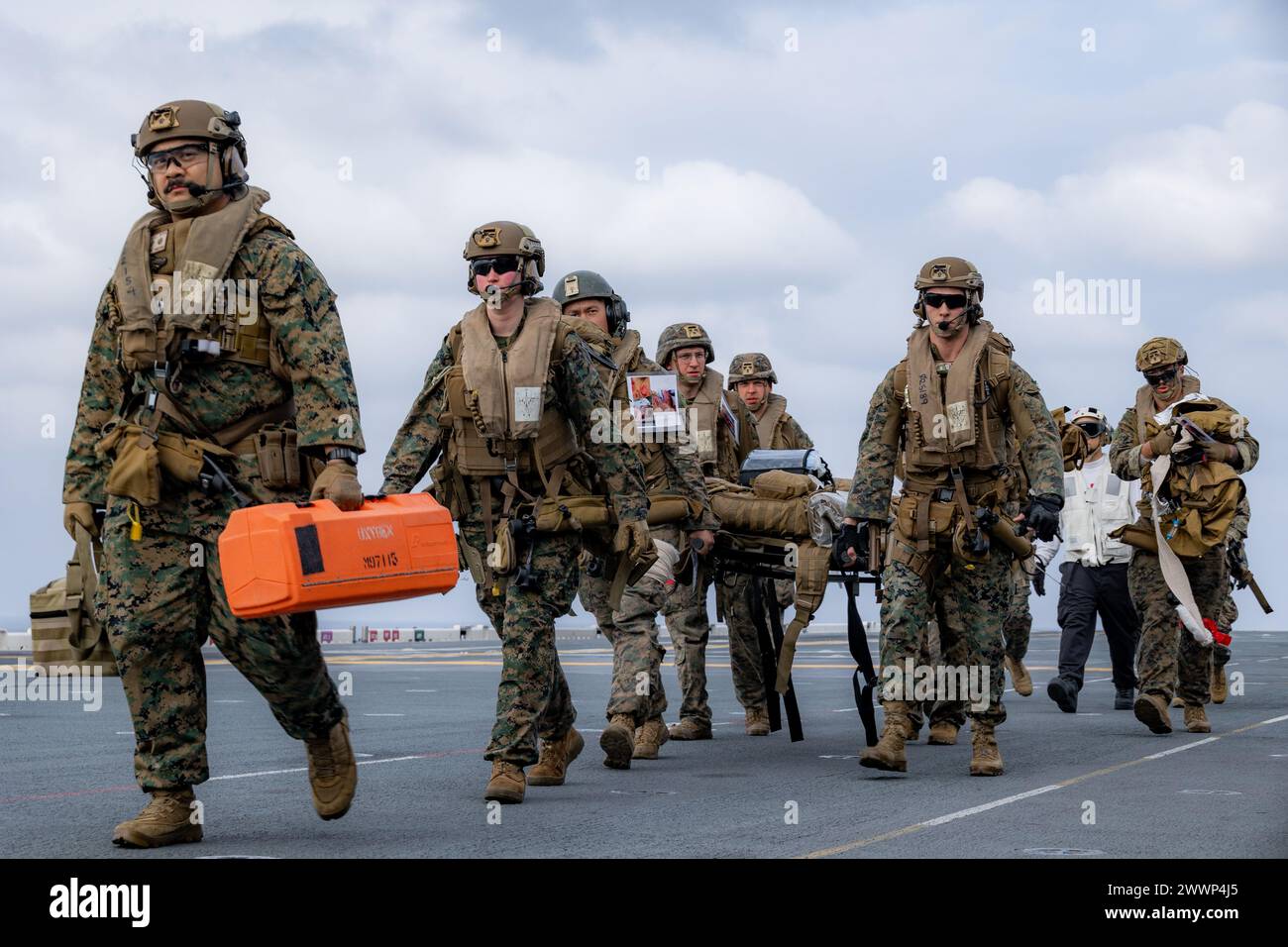 U.S. Navy medical personnel with the 31st Marine Expeditionary Unit ...