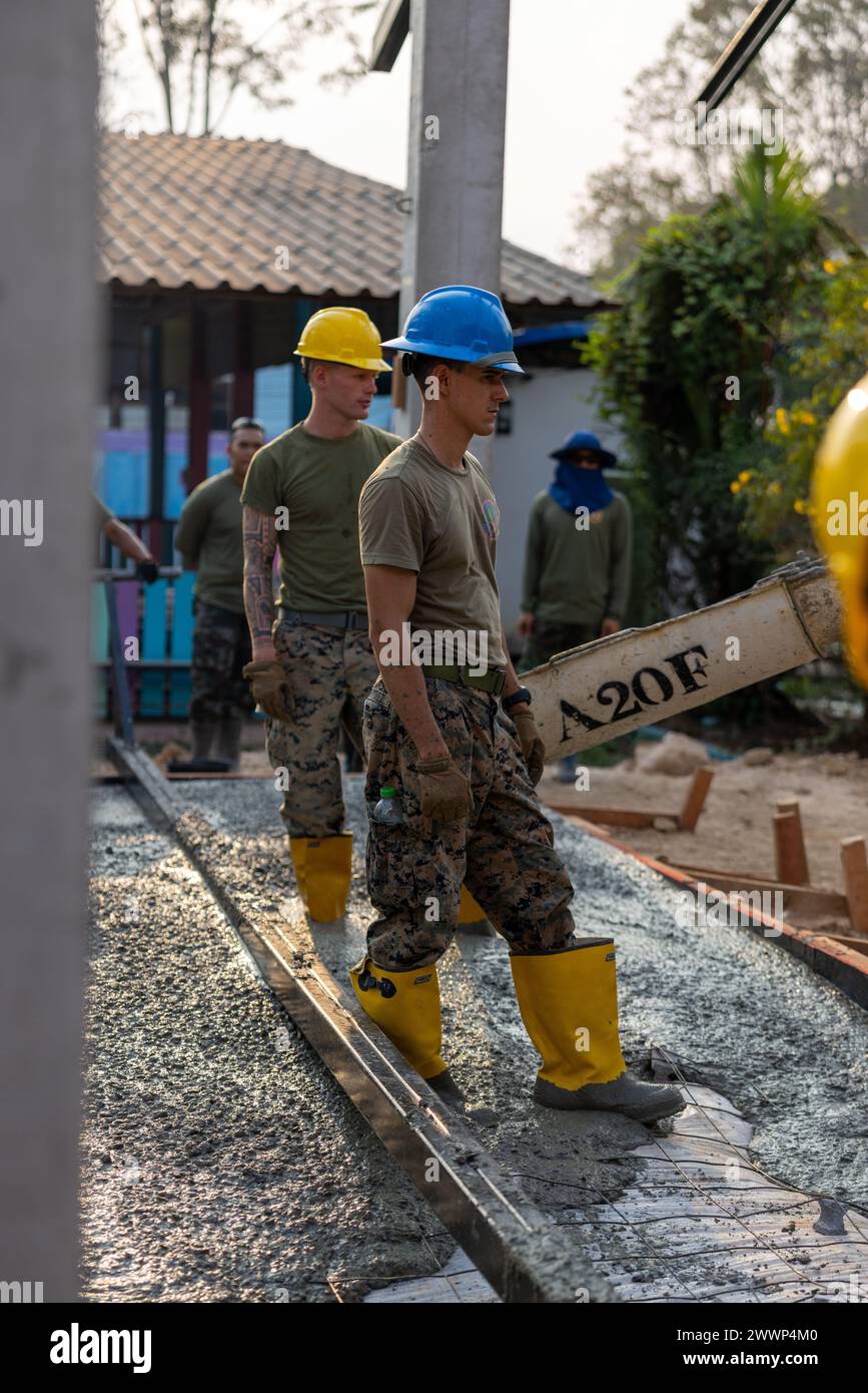 U.S. Marine Corps Cpl. Austin Street, a water support technician with ...