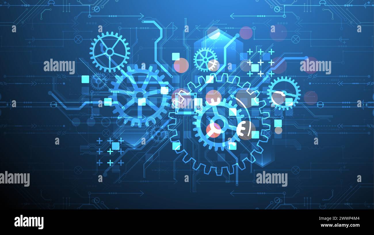 Gear wheel background Stock Vector Images - Alamy