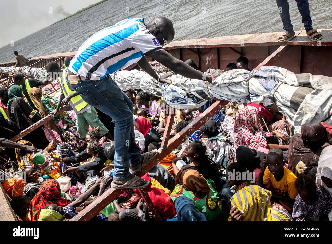 March 21 2024 Renk South Sudan Boats Transfer South Sudanese