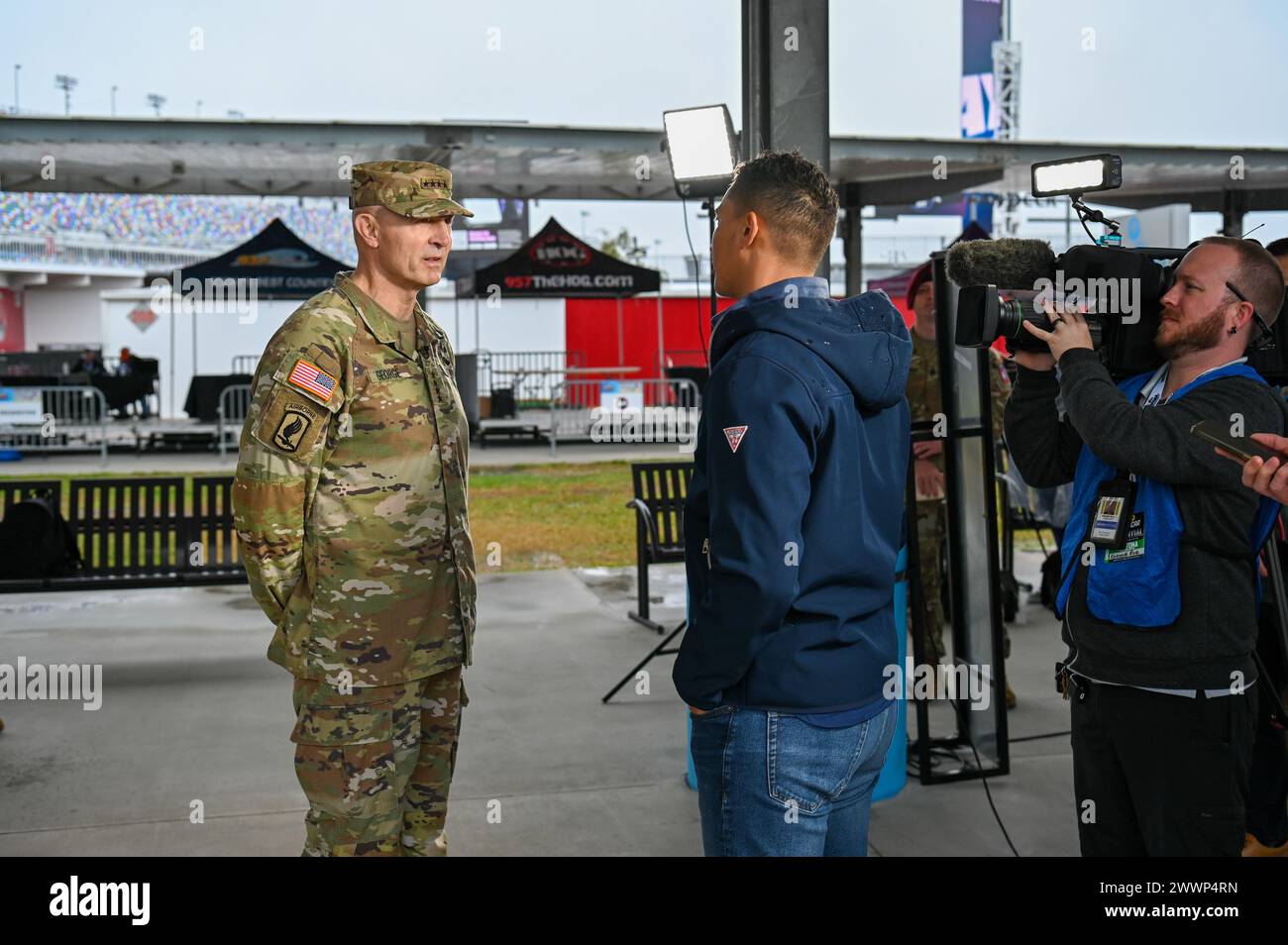 General Randy George, Chief of Staff of the Army, engages with media ...