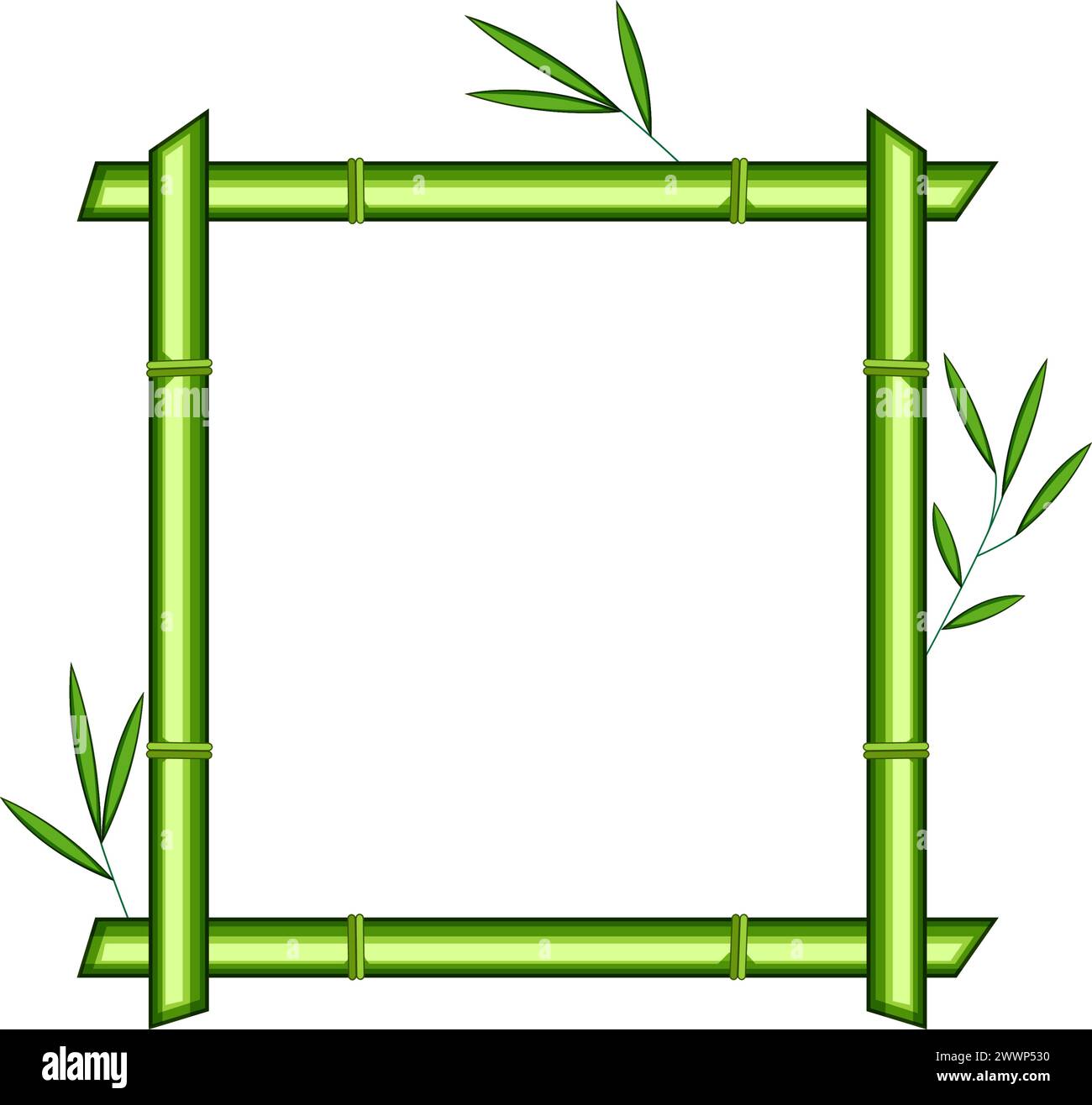 banner bamboo frame cartoon vector illustration Stock Vector Image ...