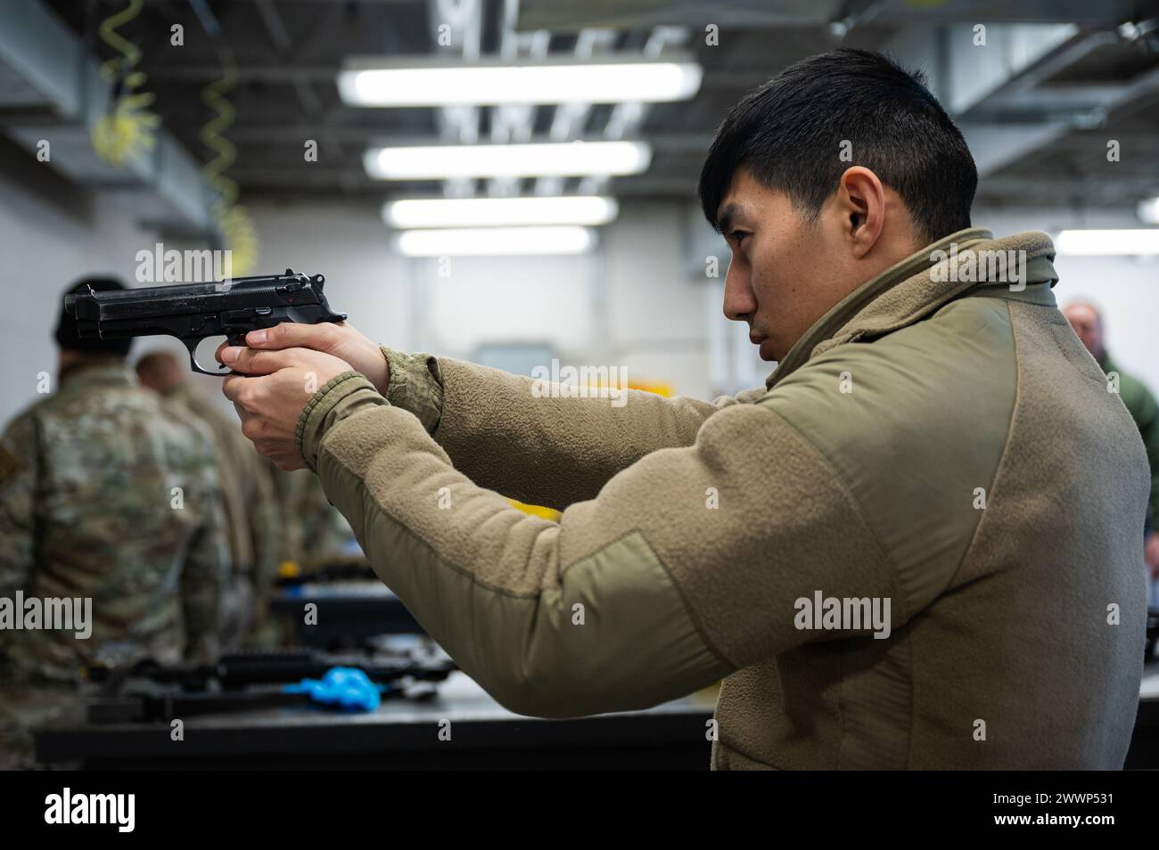 A U.S. Air Force Airman attending the Advanced Ready Training - Outside ...