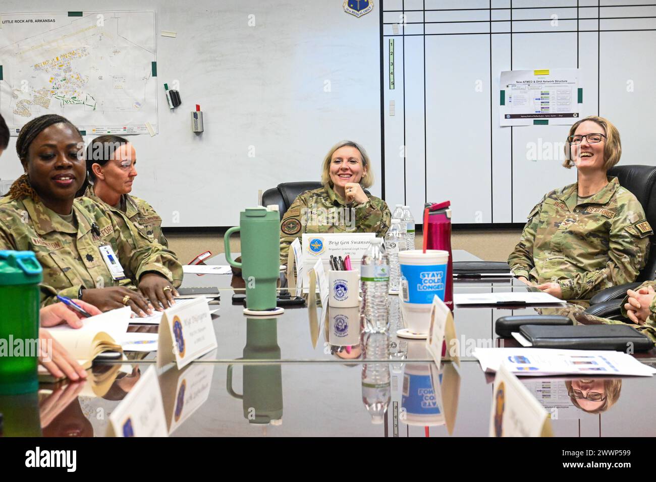 Brig. Gen. Leigh Swanson, Air Mobility Command command surgeon, speaks ...