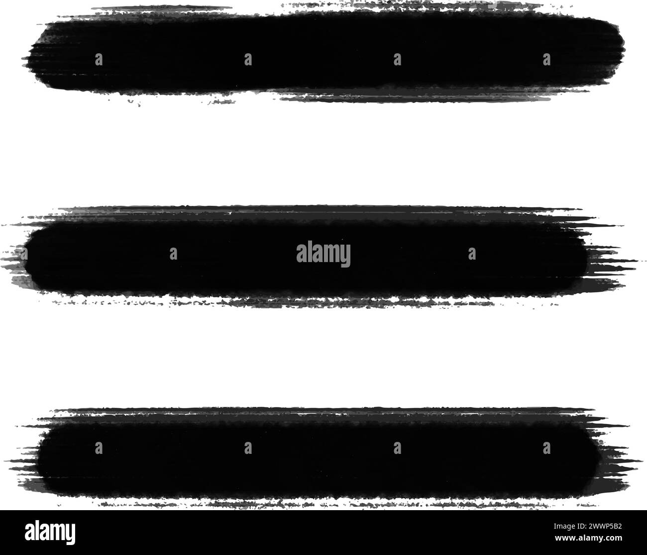 Ink brushstroke and paintbrush template. brush stroke paint boxes on ...