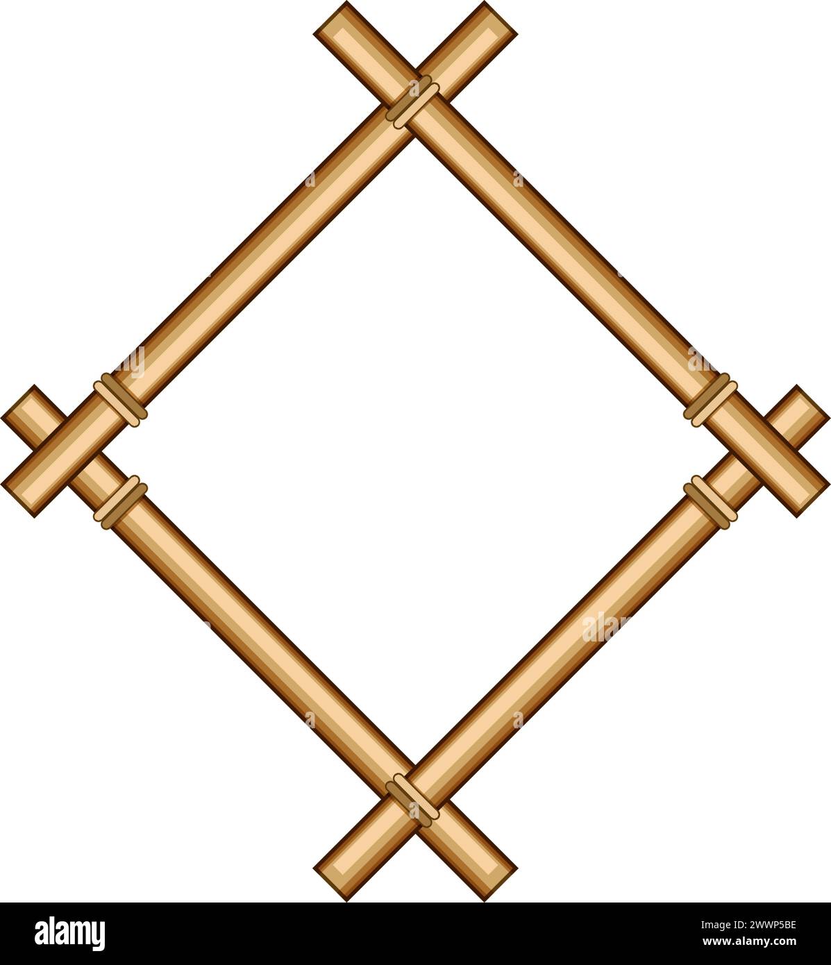 board bamboo frame cartoon vector illustration Stock Vector Image & Art ...