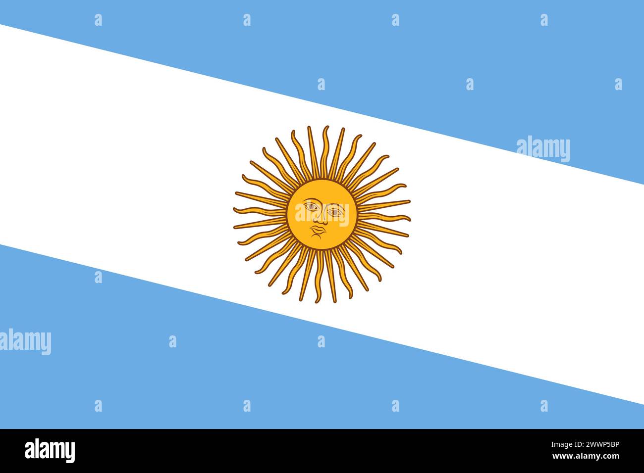 Argentina flag - rectangular cutout of rotated vector flag Stock Vector ...