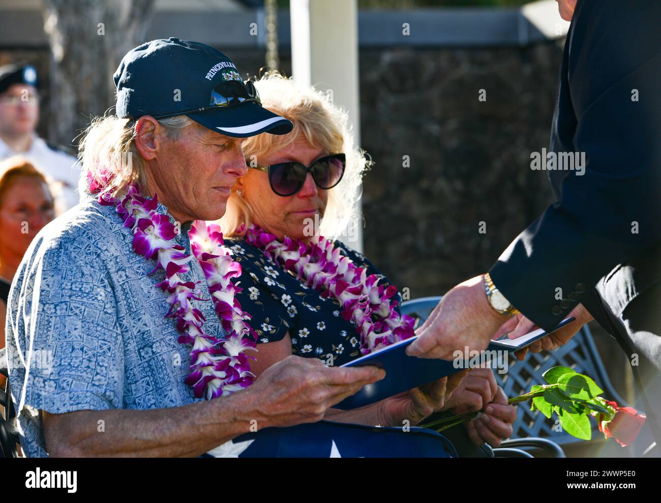 Donald P. Norris, nephew of U.S. Army Cpl. Adin C. Norris Jr., receives ...