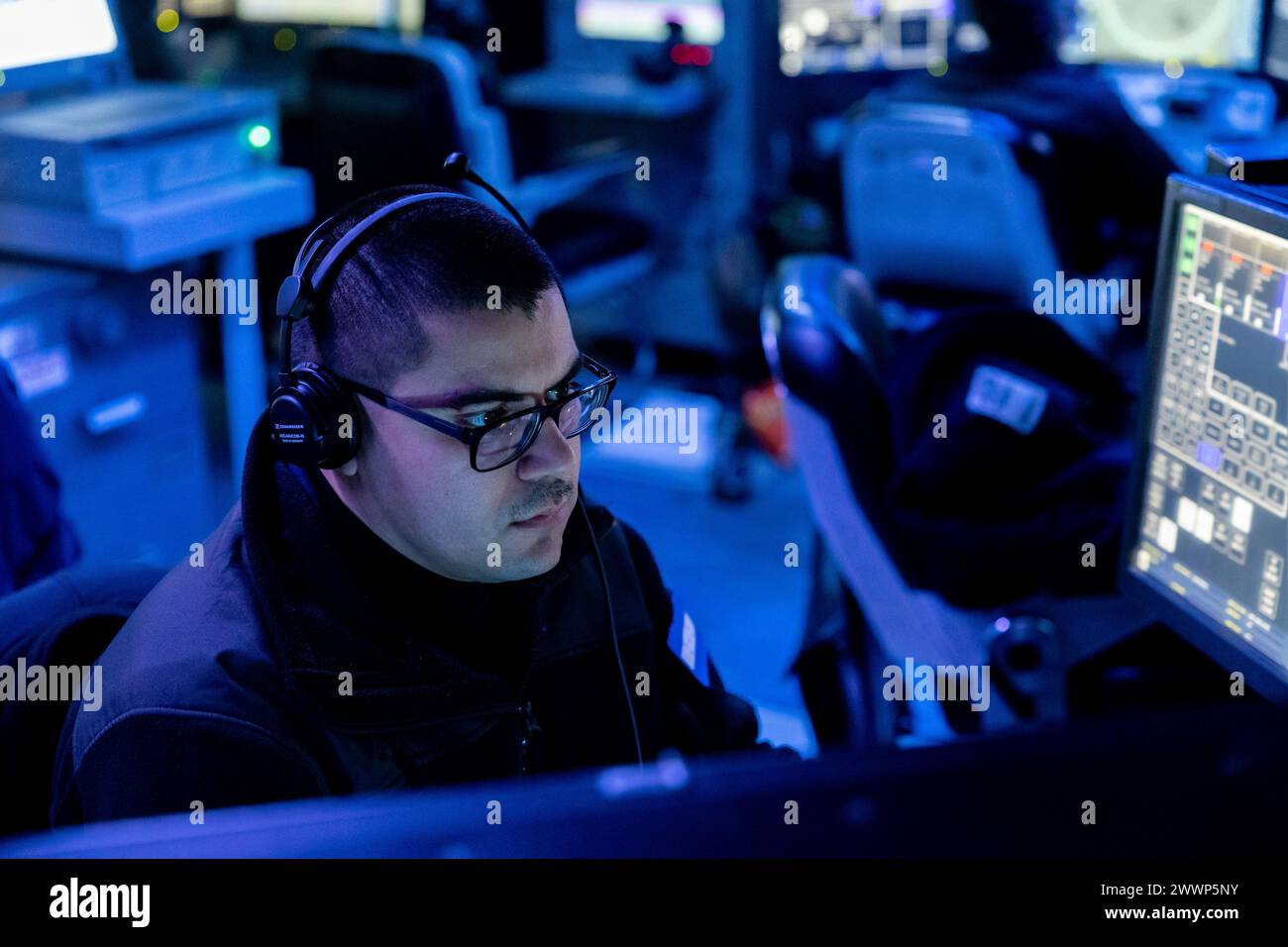 PHILIPPINE SEA (Feb. 1, 2024) Petty Officer 2nd Class Vincent Hernandez ...