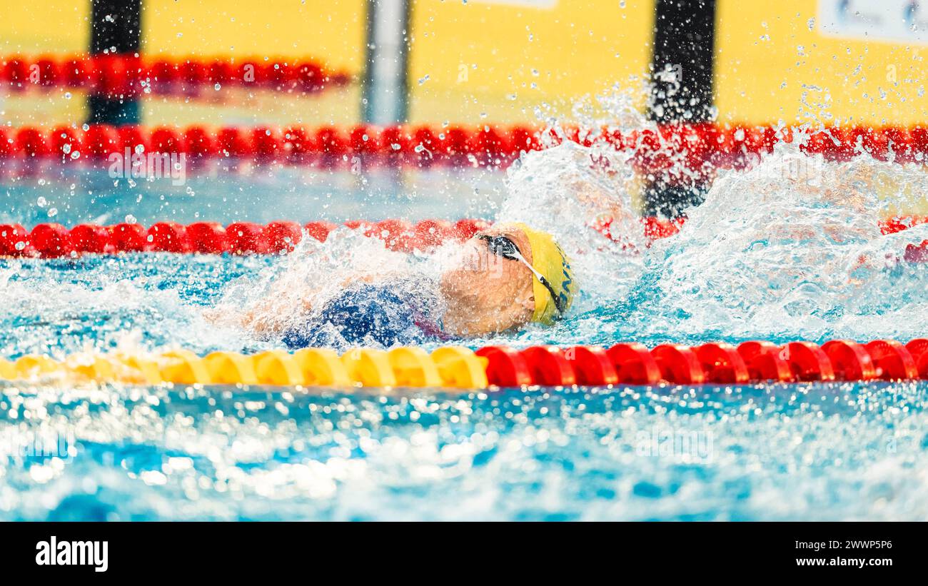 Pauline MAHIEU (FRA), women 100m backstroke final, during the Giant ...