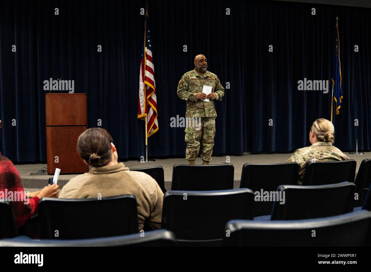 Guest speaker U.S. Air Force Chaplain Maj. Shay Gilliam talked to 152nd ...