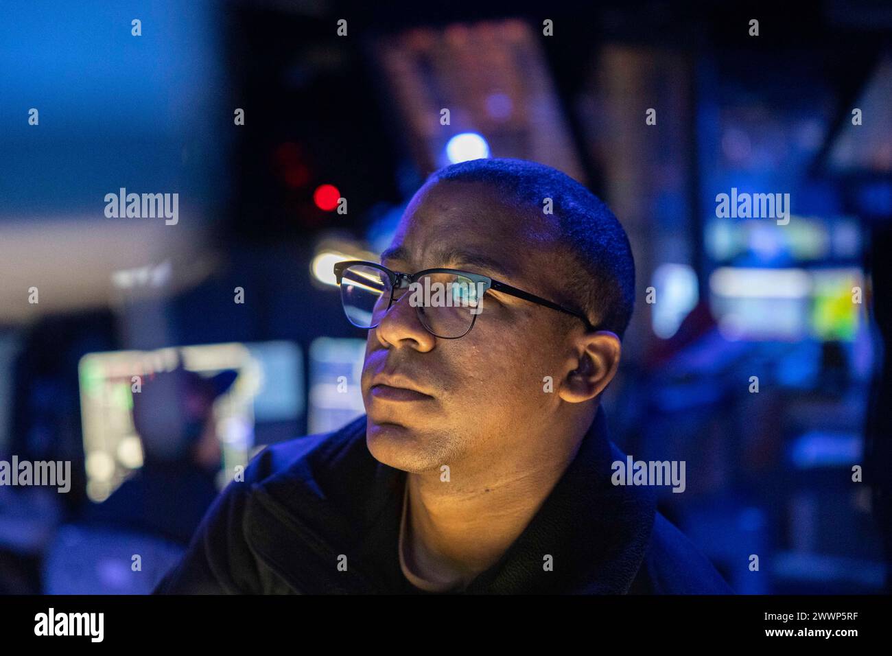 TSUGARU STRAITS (Feb. 4, 2024) Petty Officer 3rd Class Randy Minalla ...