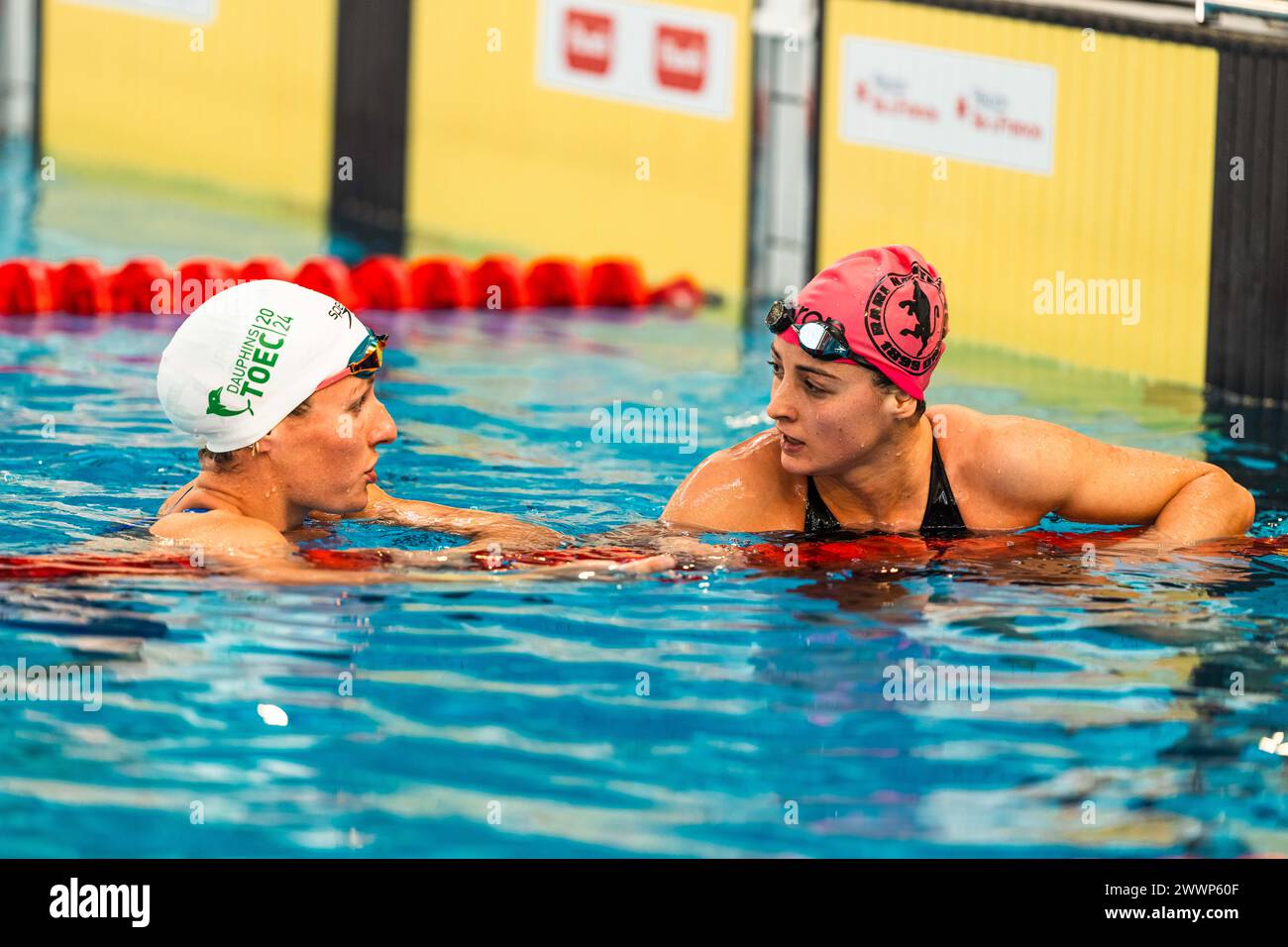 Lisa MAMIE (SUI) and Adele BLANCHETIERE (FRA), women 200m breaststroke ...