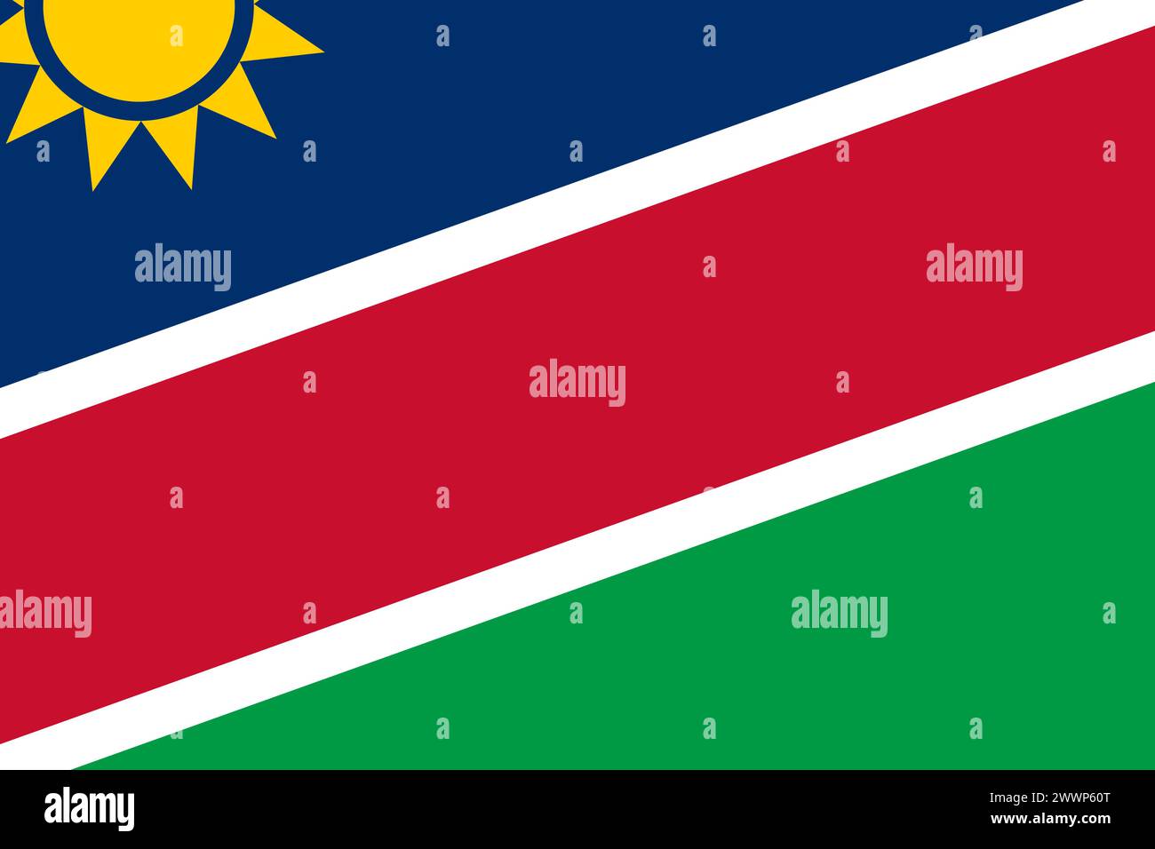 Namibia flag - rectangular cutout of rotated vector flag Stock Vector ...