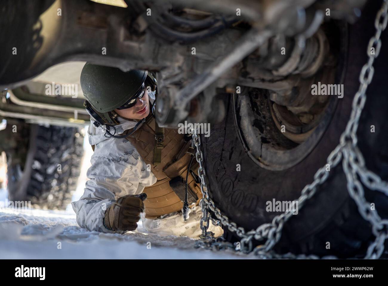 U.S. Marine Corps Cpl. Garrett Hadley, a High Mobility Artillery Rocket ...