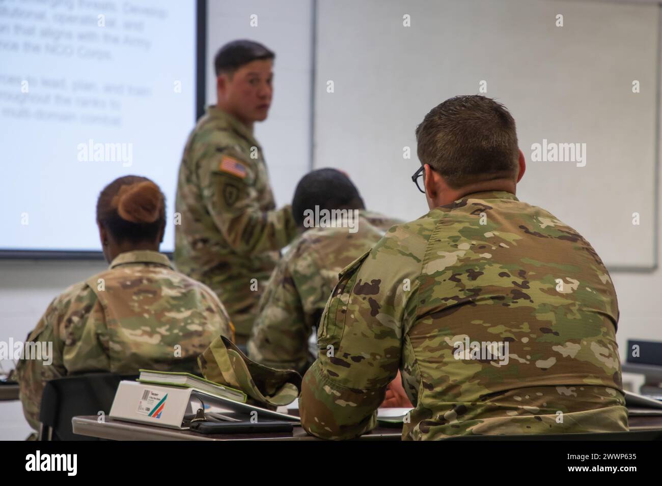 U.S. Army Soldiers attending the 103rd Intelligence and Electronic ...