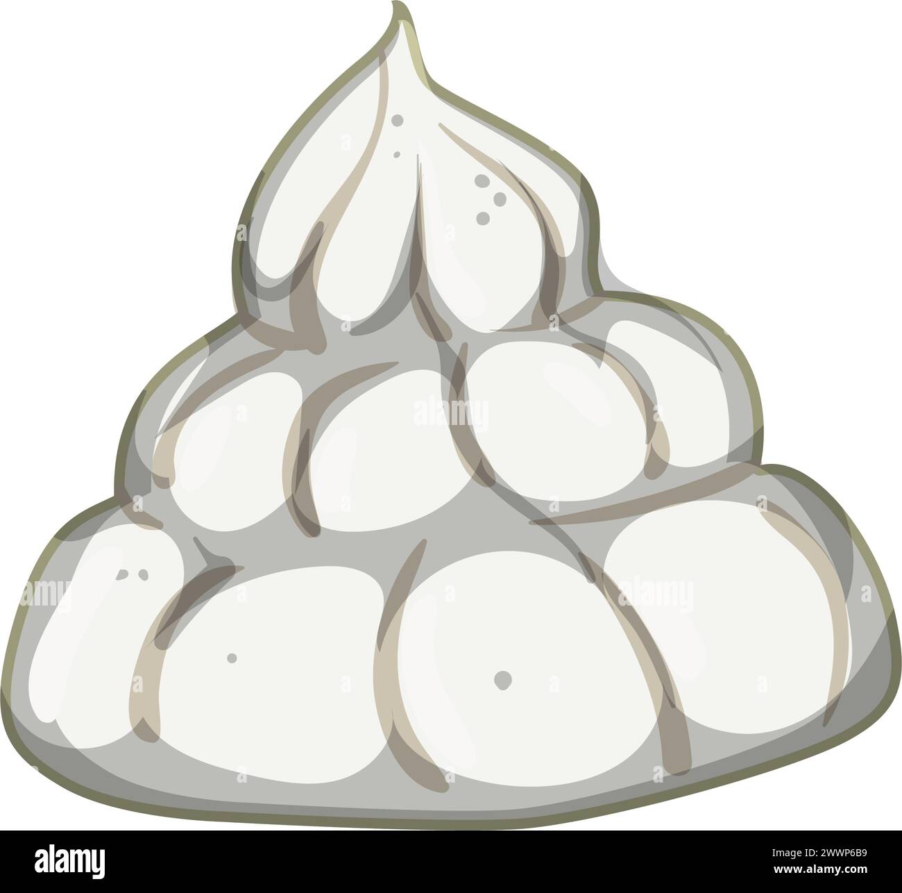 Cream Meringue Cartoon Vector Illustration Stock Vector Image And Art Alamy