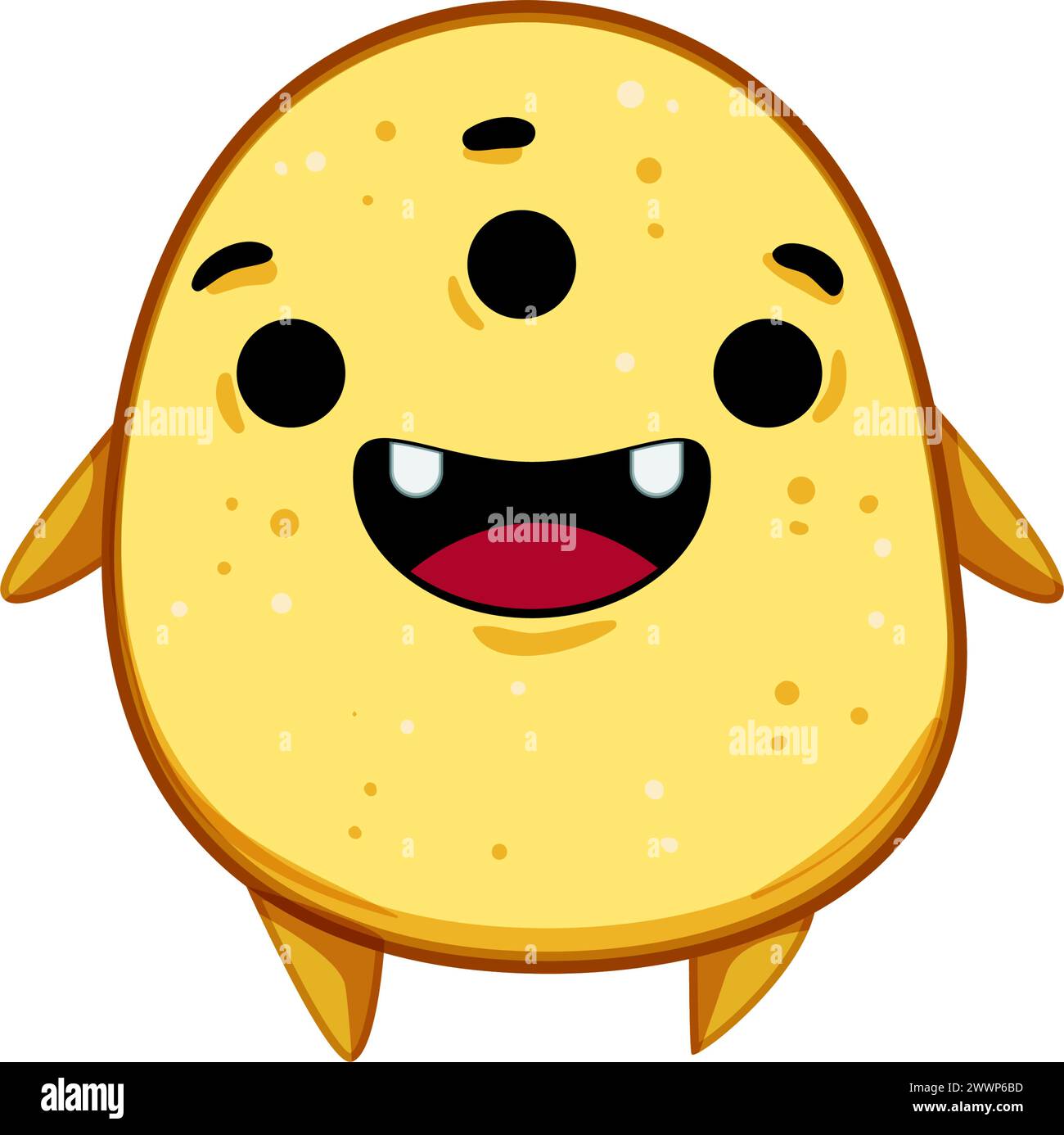 funny monster character cartoon vector illustration Stock Vector Image ...