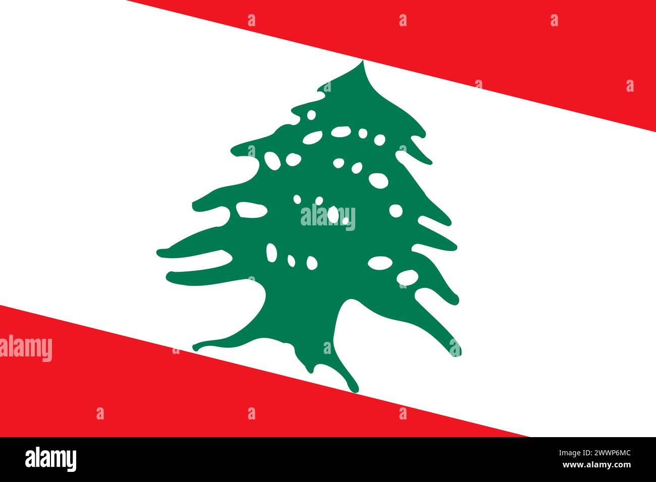 Lebanon flag - rectangular cutout of rotated vector flag Stock Vector ...