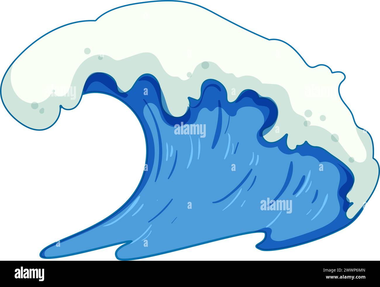 summer ocean waves cartoon vector illustration Stock Vector Image & Art ...