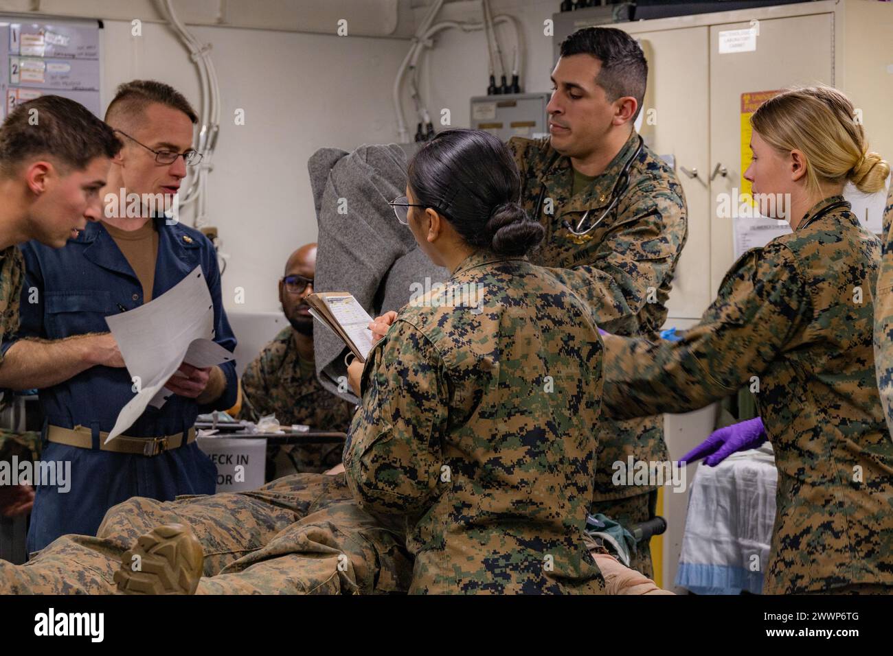 U.S. Navy medical personnel with the 31st Marine Expeditionary Unit ...