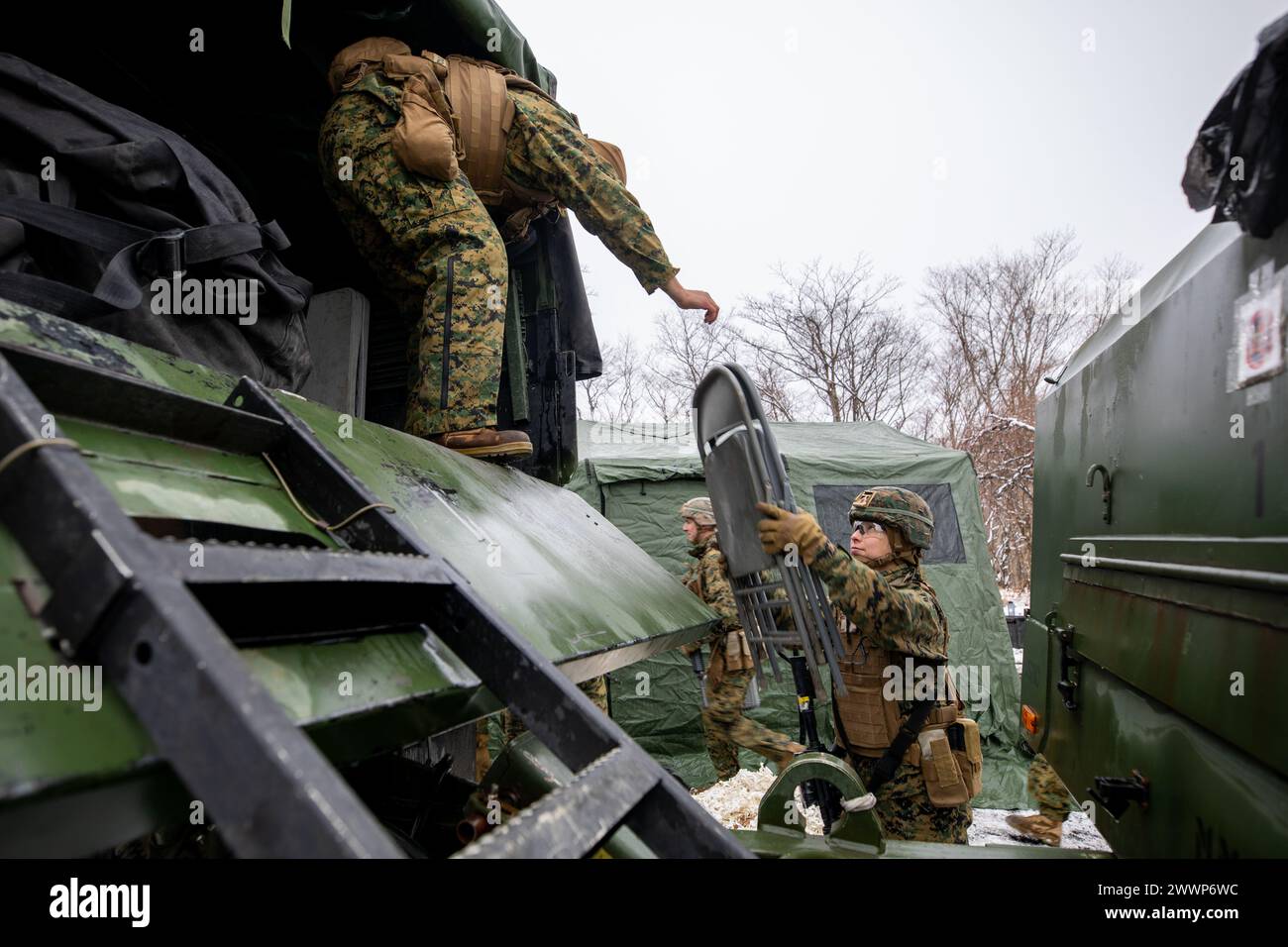 U.S. Marine Corps Gunnery Sgt. Tram Bays, the command deputy inspector ...
