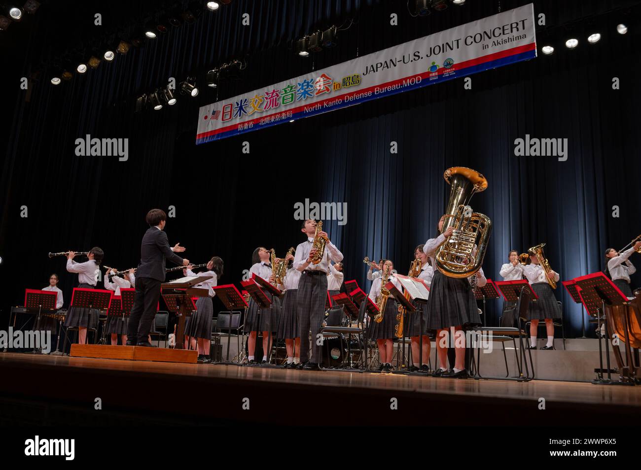 The Akishima City Haijima Jr. High School Wind Ensemble performs on ...