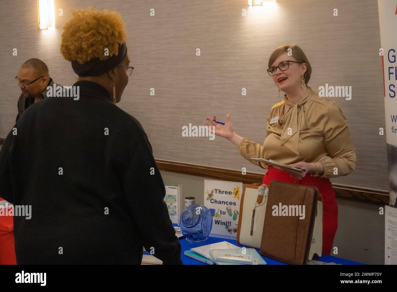 Attendees discuss business resources during Operation Startup at Fort ...
