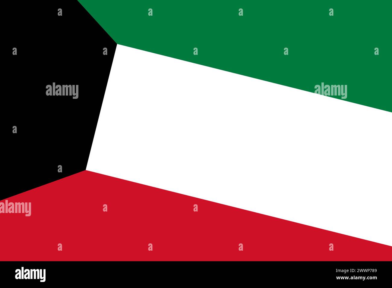 Kuwait flag - rectangular cutout of rotated vector flag Stock Vector ...