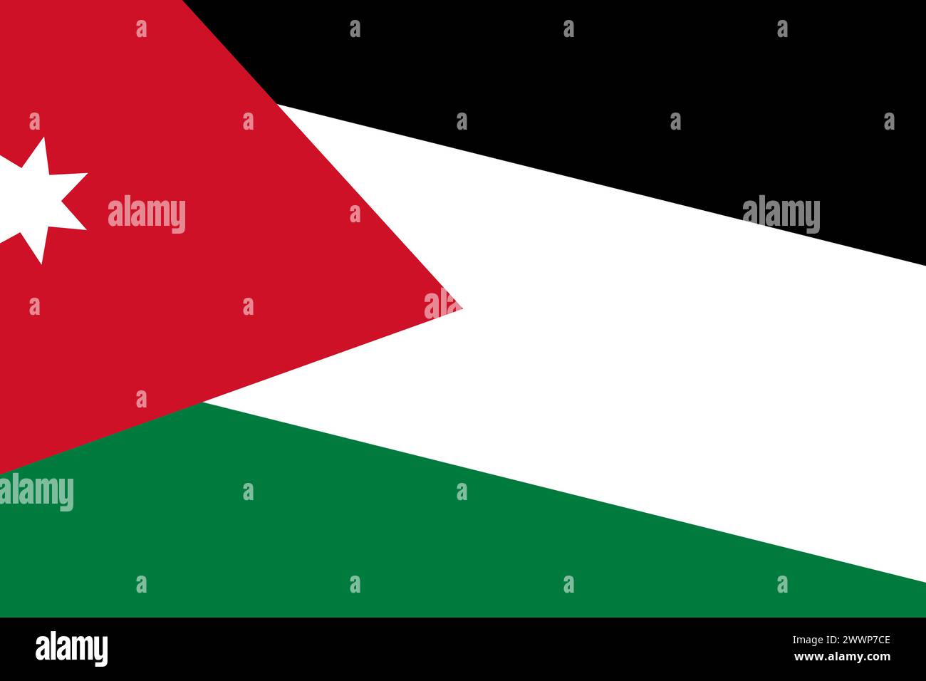 Jordan flag - rectangular cutout of rotated vector flag Stock Vector ...
