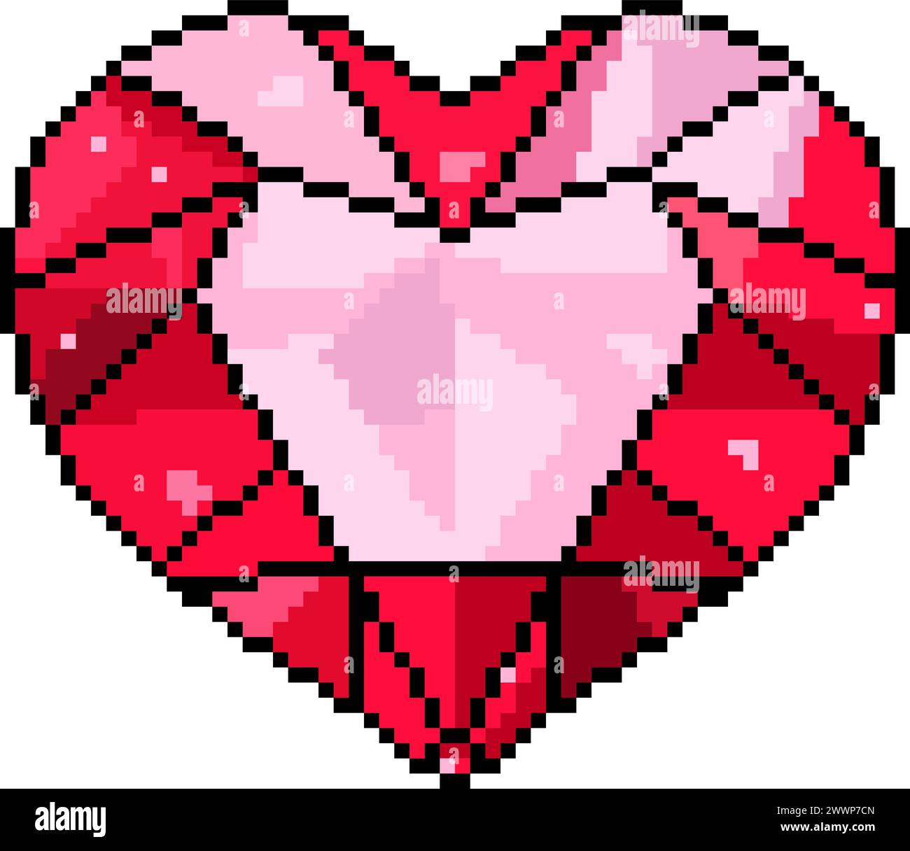 Pixel pink heart Stock Vector Images - Alamy