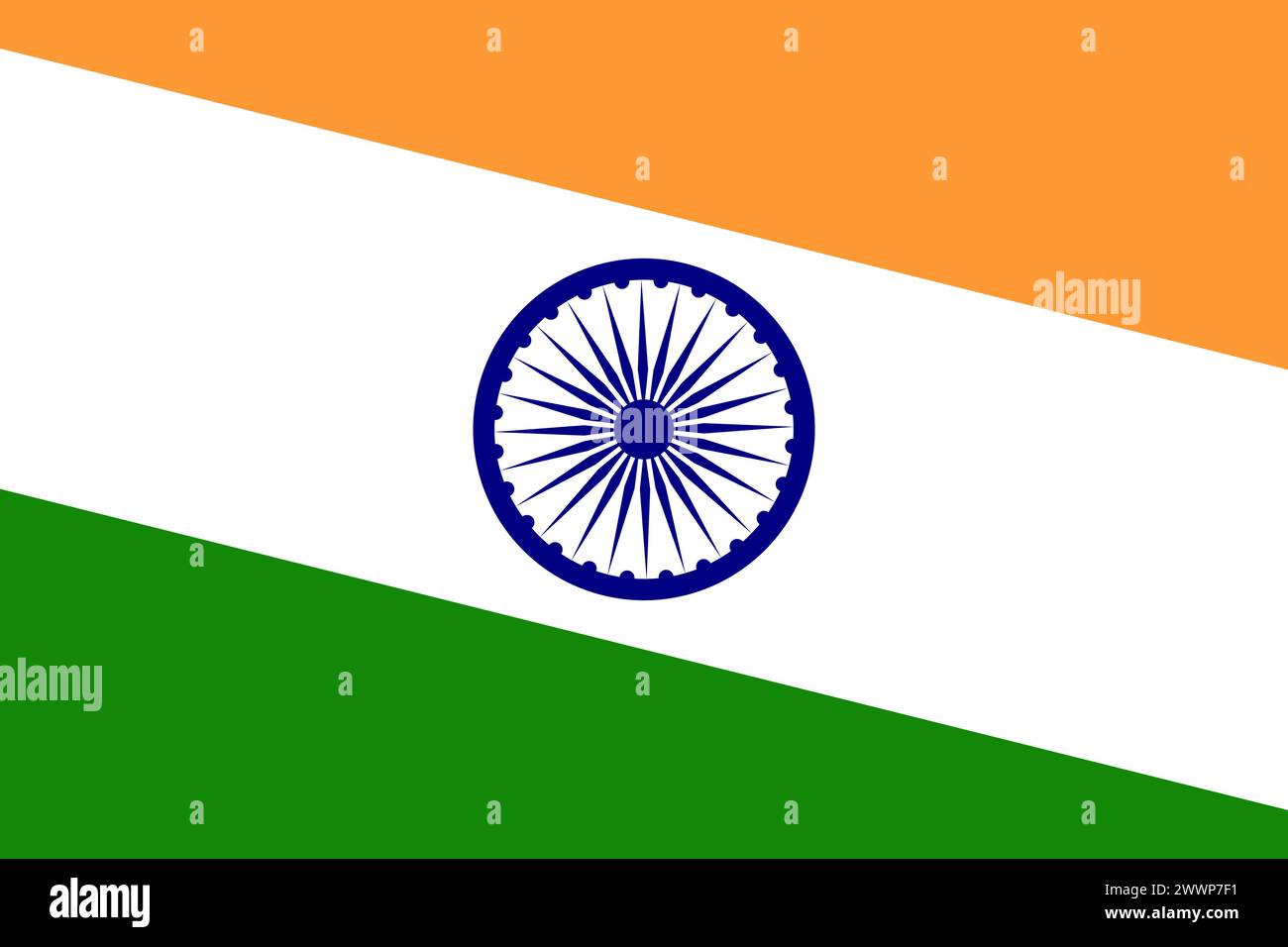 India flag - rectangular cutout of rotated vector flag Stock Vector ...