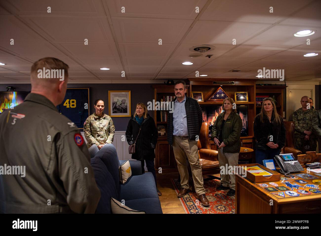Members of the USSTRATCOM Component Commanders Conference speak with ...