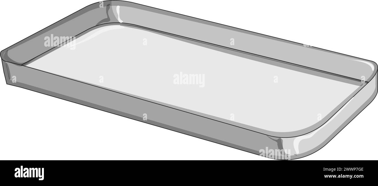 plate food tray cartoon vector illustration Stock Vector Image & Art ...