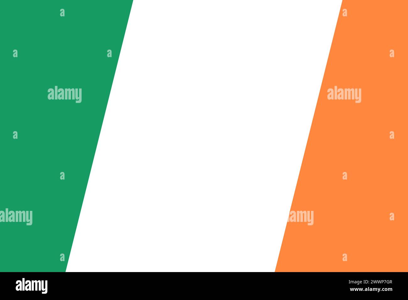 Ireland flag - rectangular cutout of rotated vector flag Stock Vector ...