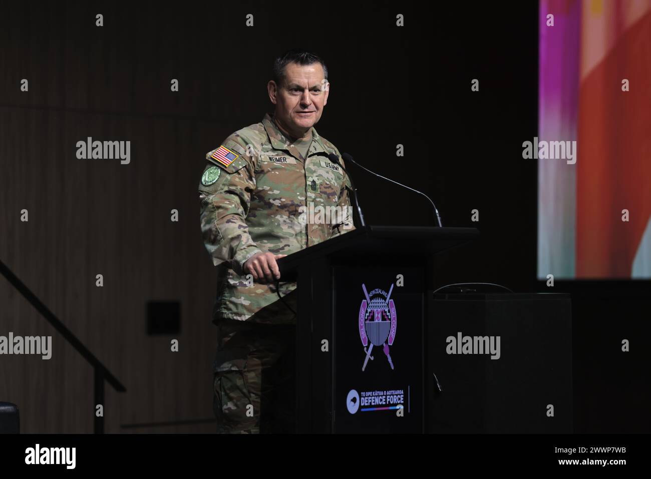 Sgt. Maj. of the Army Michael R. Weimer attends the New Zealand Army ...