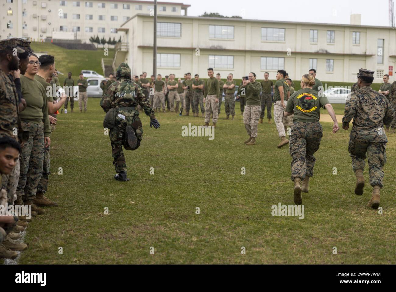 U.S. Marines with Marine Wing Support Squadron (MWSS) 172 conduct a ...