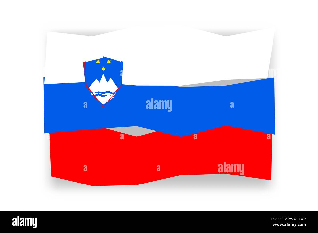 Slovenia flag - stylish flag mosaic of colorful papercuts. Vector ...