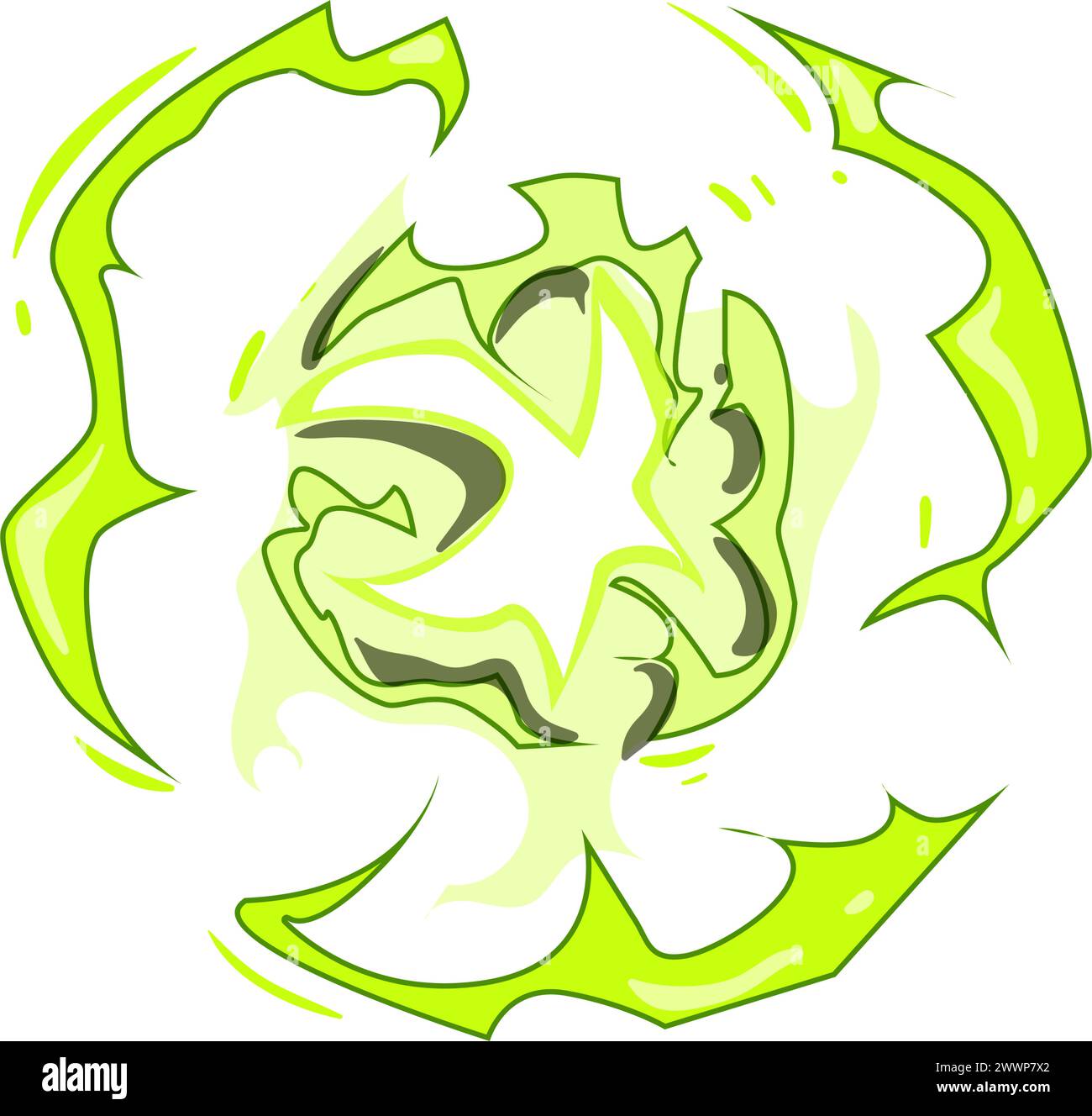 lightning impact vfx cartoon vector illustration Stock Vector Image ...