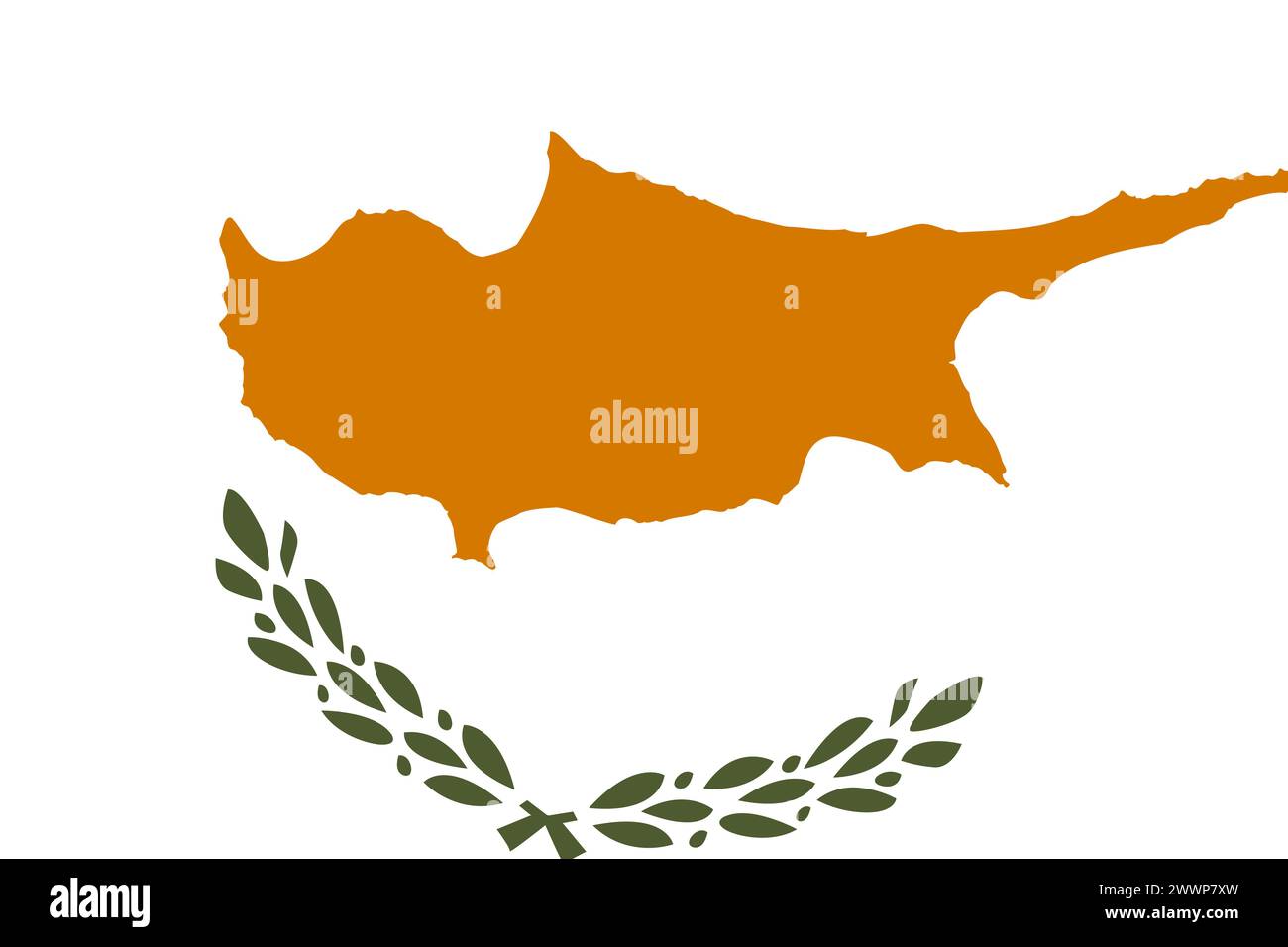 Cyprus flag - rectangular cutout of rotated vector flag Stock Vector ...