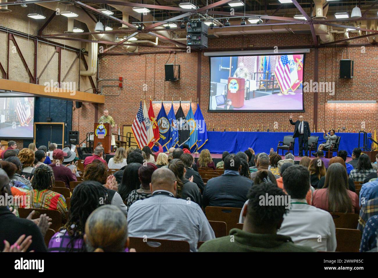 U.S. Air Force Brig. Gen. Sean Tyler, left, commander, Defense ...