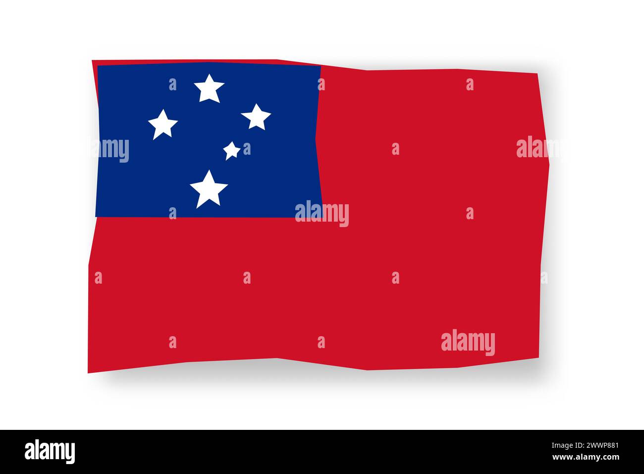 Samoa flag - stylish flag mosaic of colorful papercuts. Vector ...