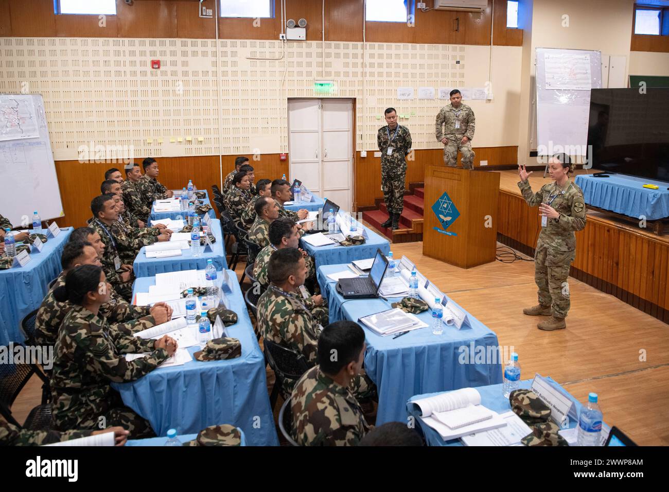 U.S. Army Reserve soldiers, currently instructors for the Military ...