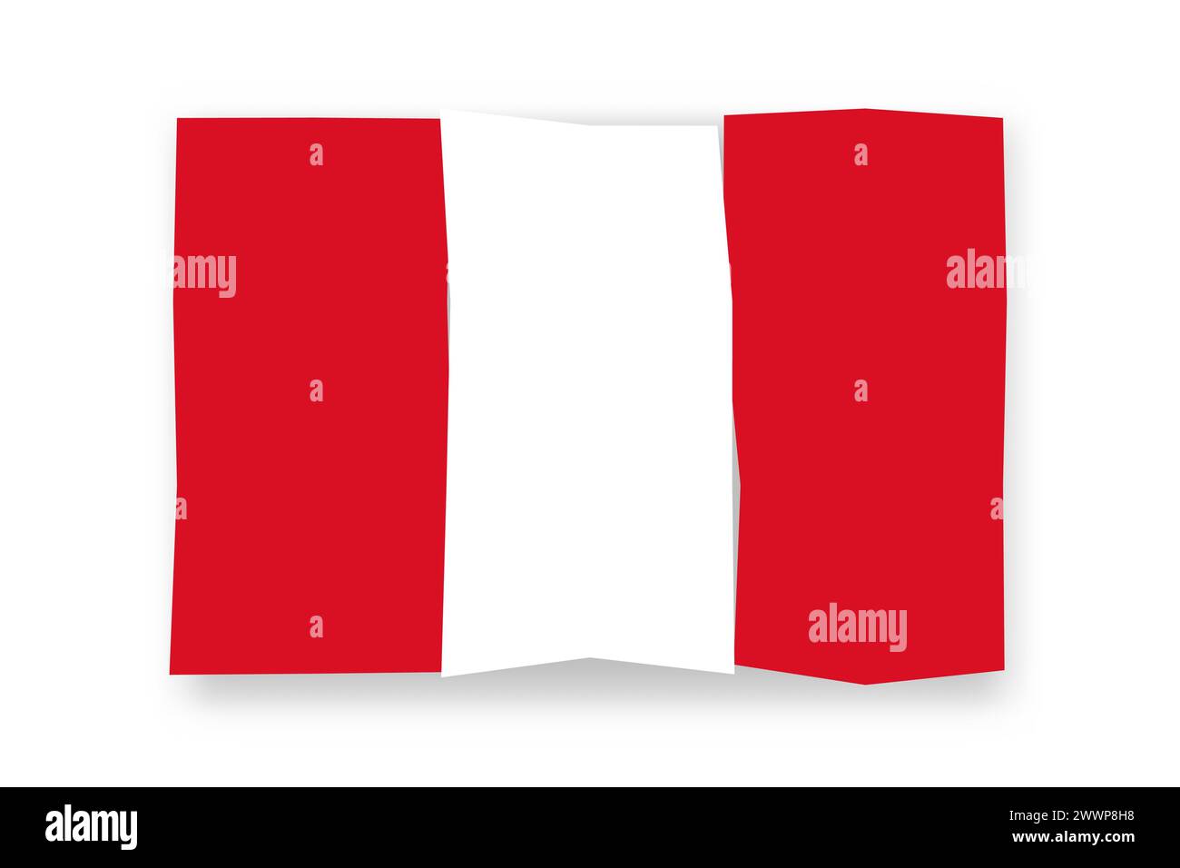 Peru flag - stylish flag mosaic of colorful papercuts. Vector ...