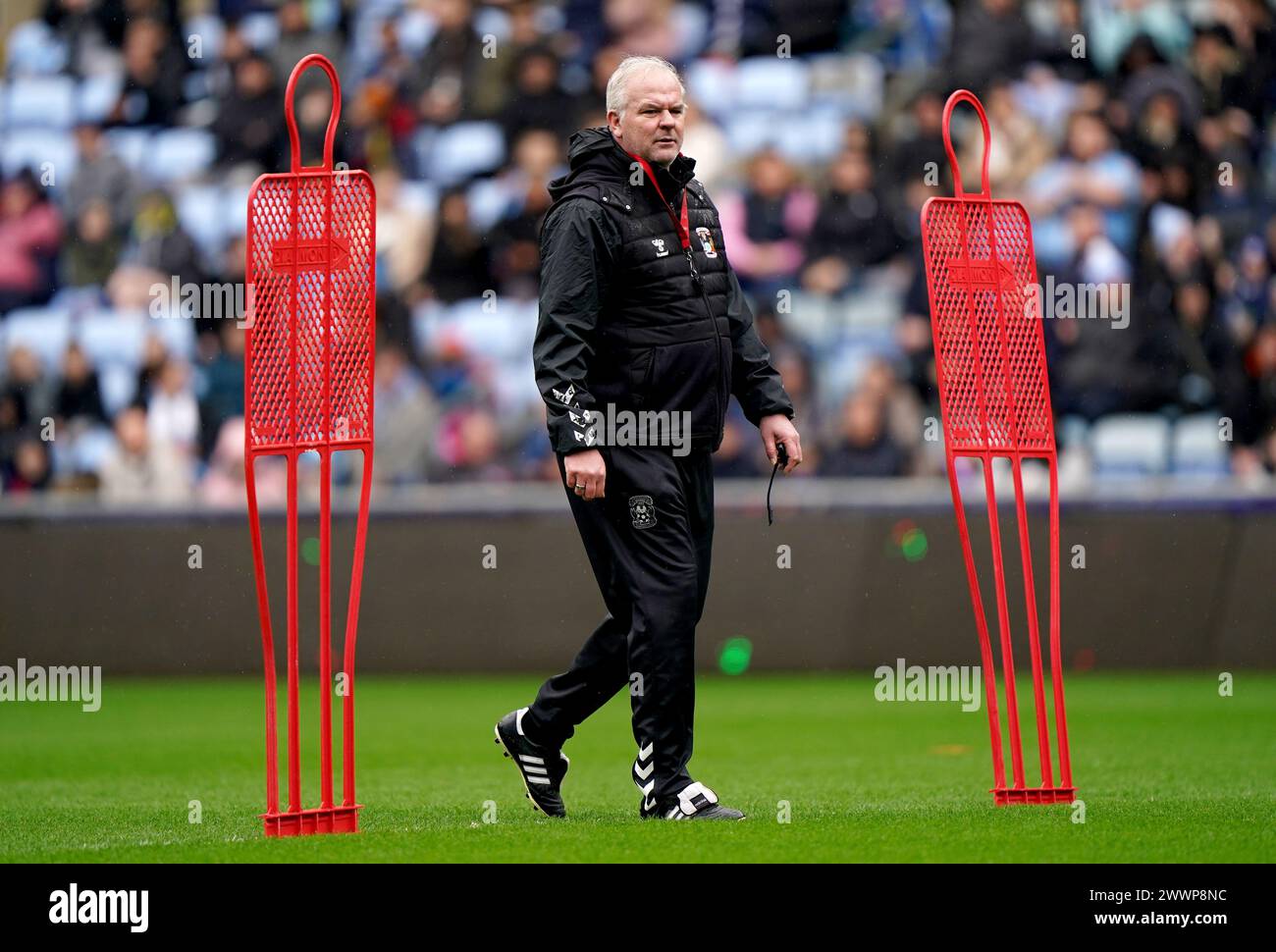 Coventry City assistant manager Adi Viveash during a training session ...