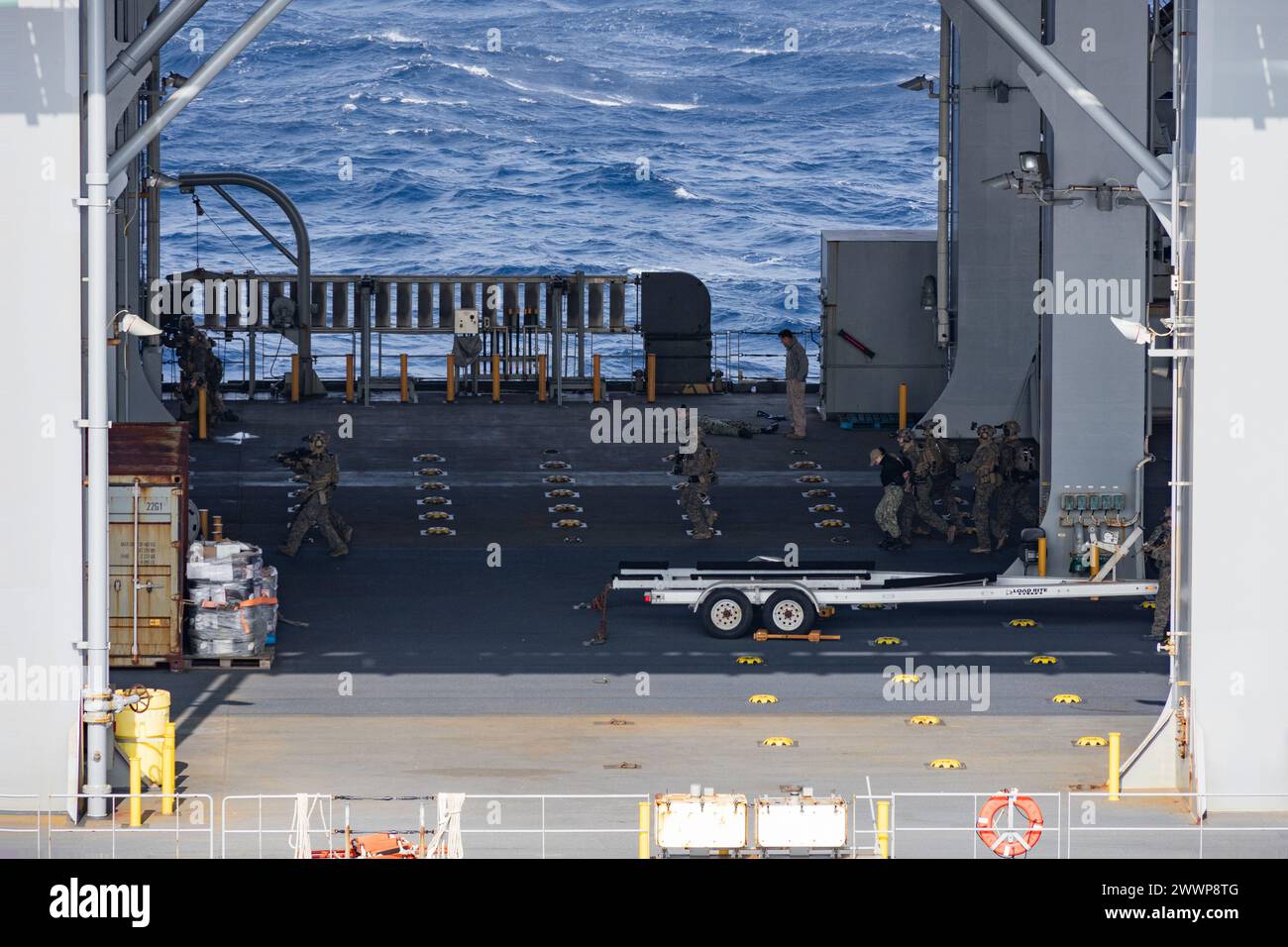 U.S. Marines with the maritime raid force, 31st Marine Expeditionary ...