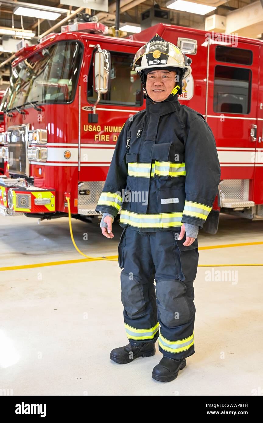 Hungpyo Rucci, the deputy fire chief of U.S. Army Garrison Humphreys ...