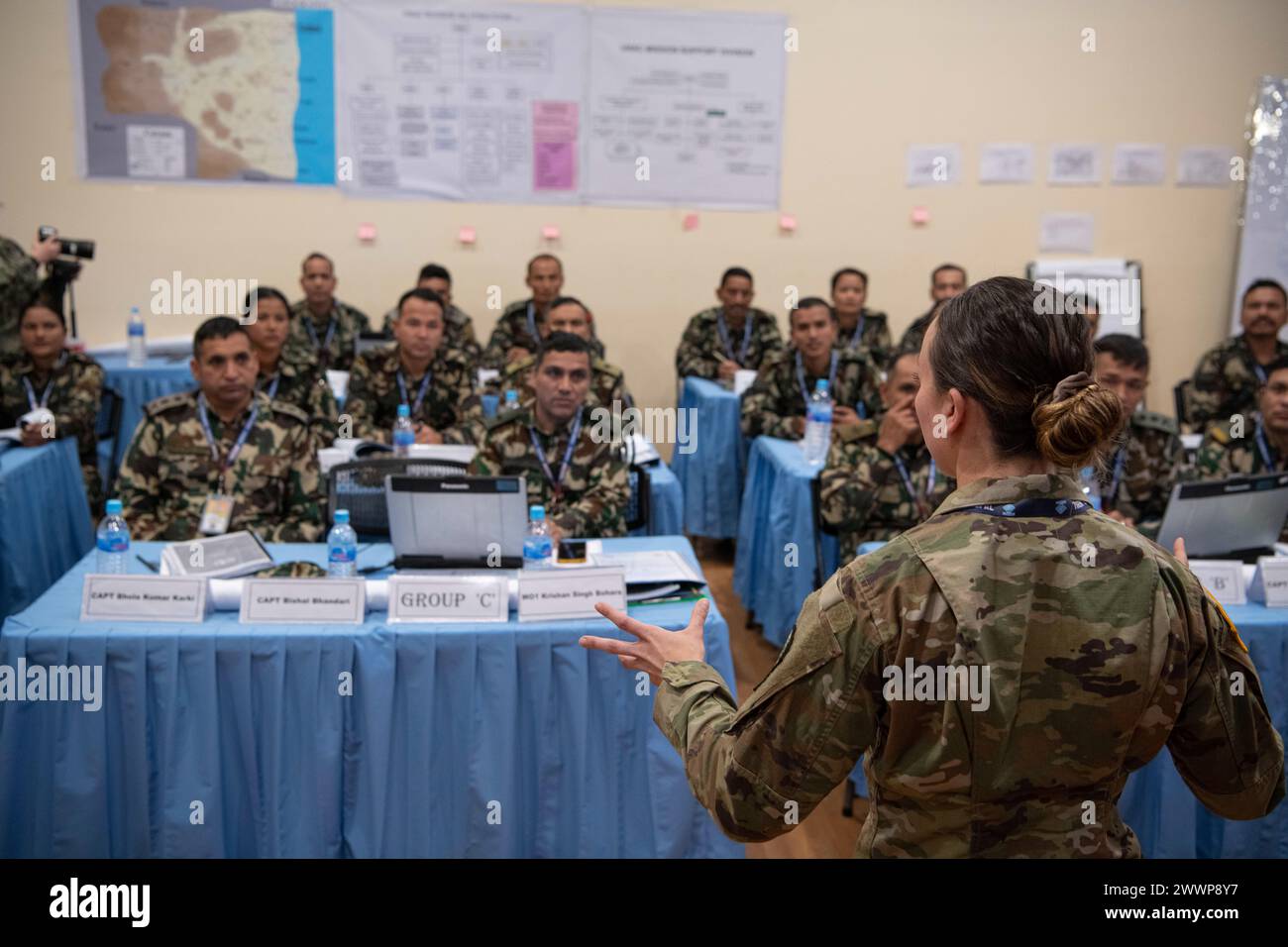 U.S. Army Reserve soldiers, currently instructors for the Military ...