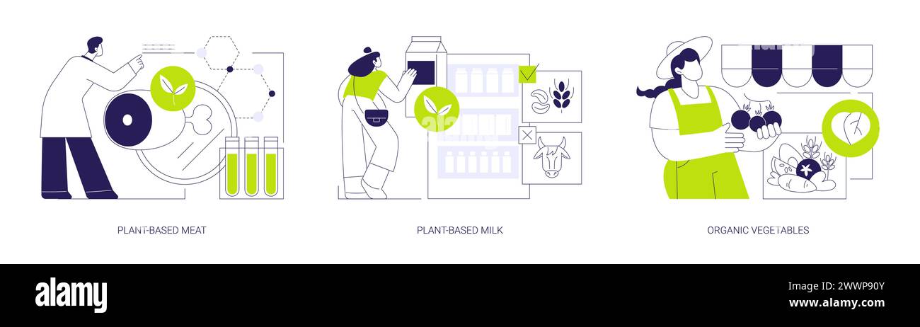 Sustainable food production abstract concept vector illustrations Stock ...